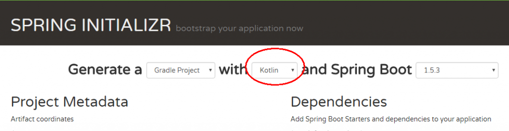 Spring Boot项目生成器支持Kotlin – 夜明的孤行灯